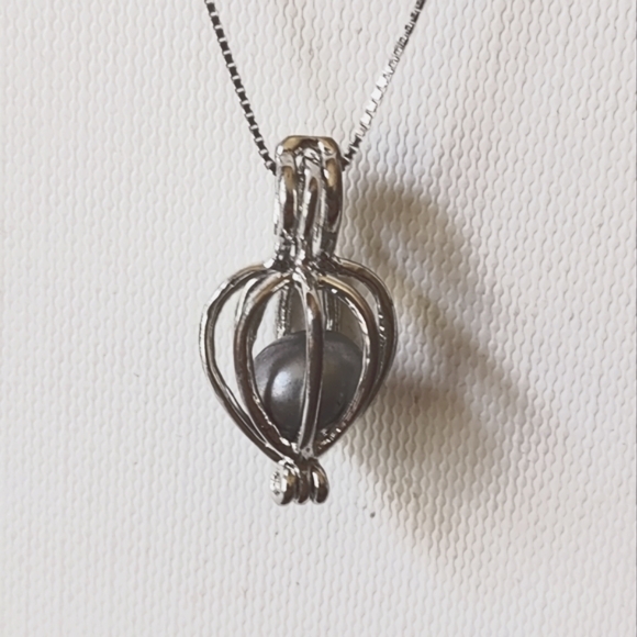 925 Sterling Silver | Jewelry | Wish Pearl Necklace On Sterling Silver ...